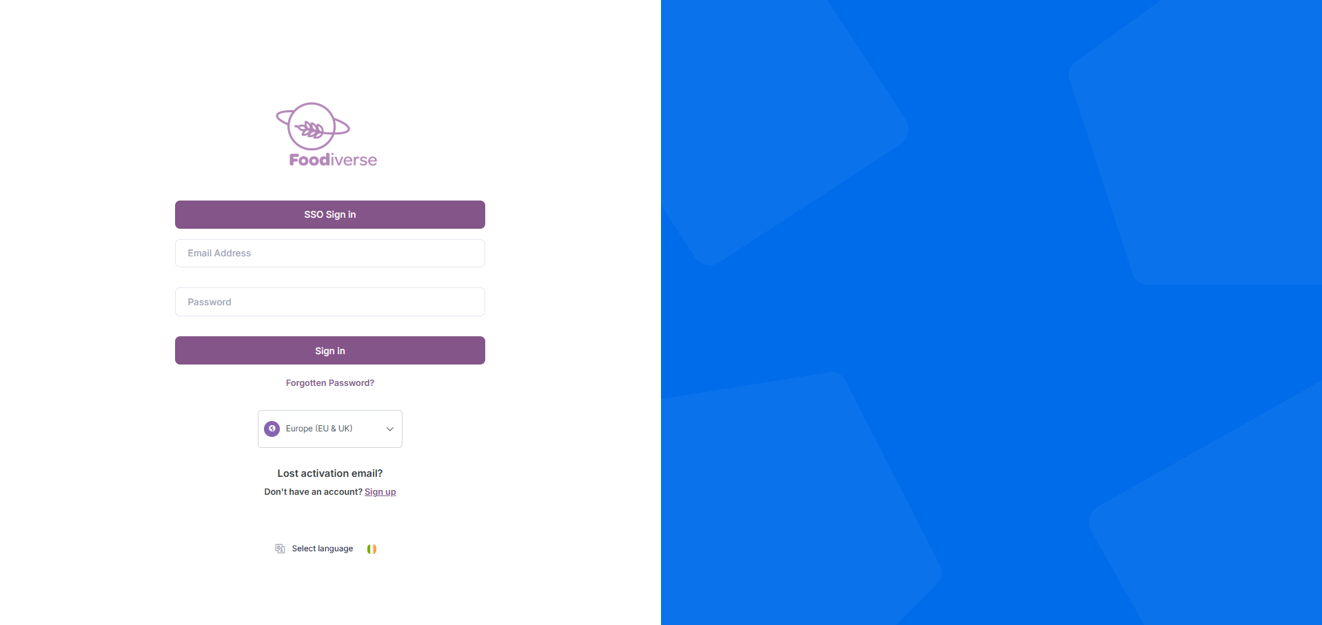 Create an Account on Foodiverse